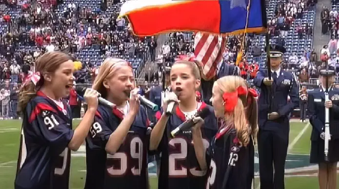 Four Young Girls Sing the National Anthem – NFL Crowd Goes Wild - Story