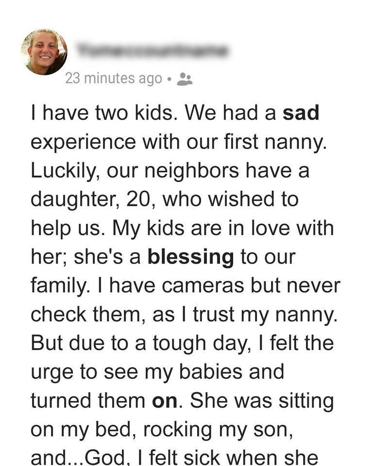 Military Woman Hires Perfect Nanny but Feels ‘Sick’ after Checking ...