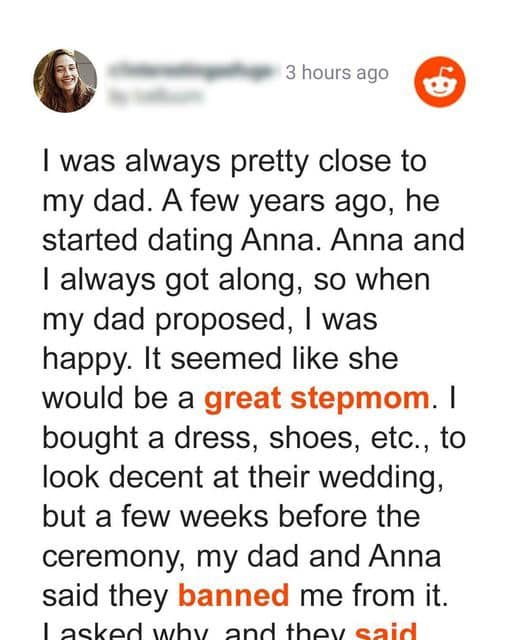 Dad & Fiancée Exclude His Daughter from Their Wedding after… - Story