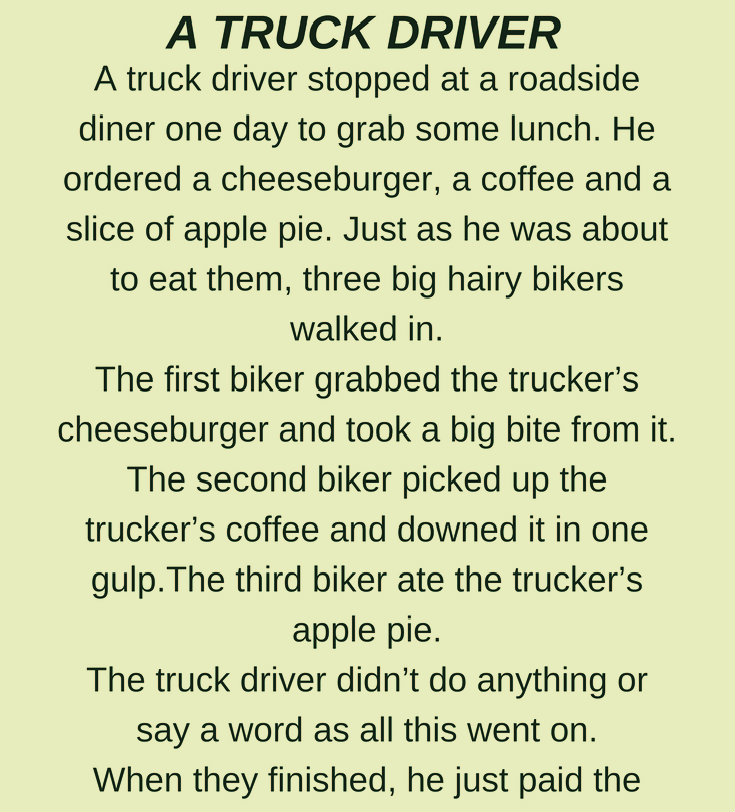 A TRUCK DRIVER - Story
