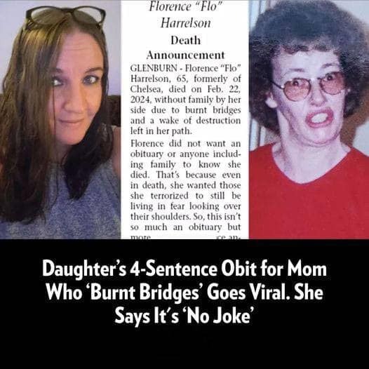 Daughter’s 4-Sentence Obit For Manipulating Mother Goes Viral - Story