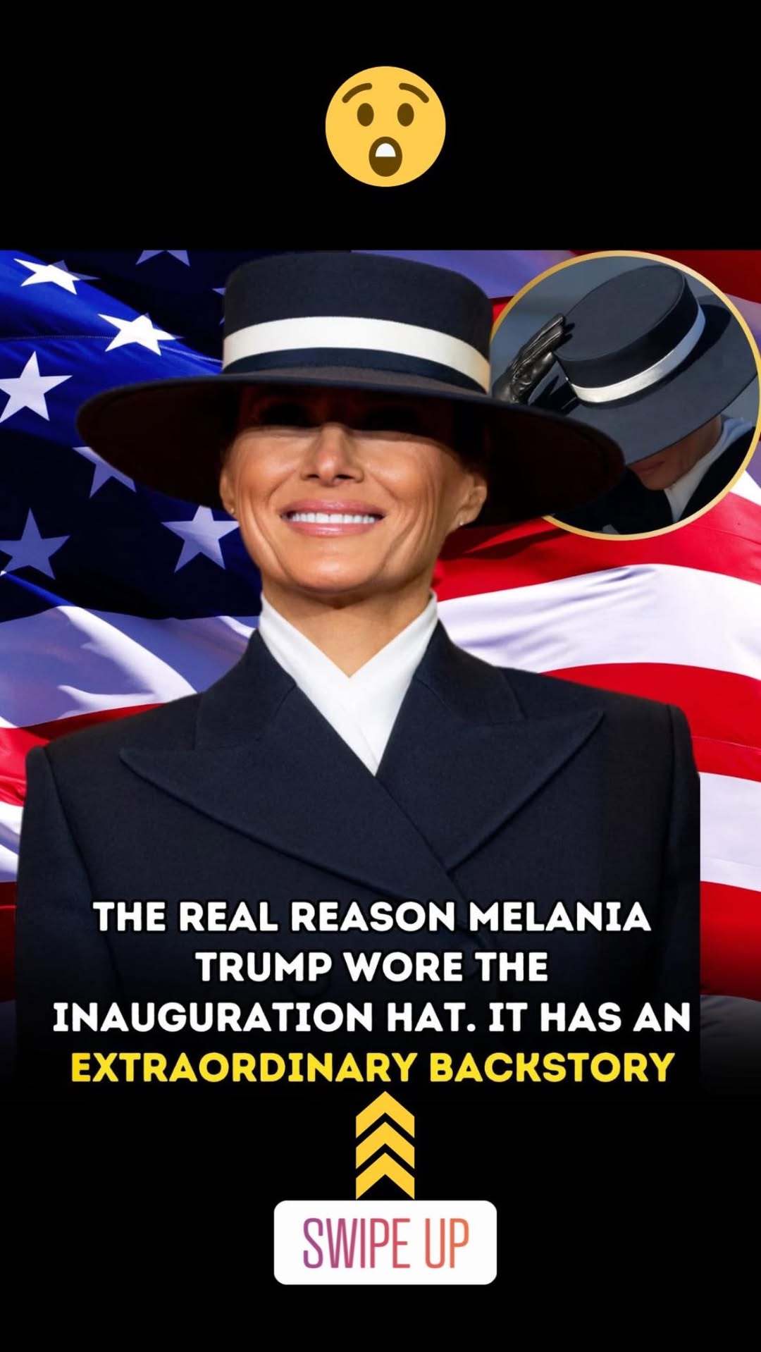 The real reason why Melania Trump wore the inauguration hat. It has an ...